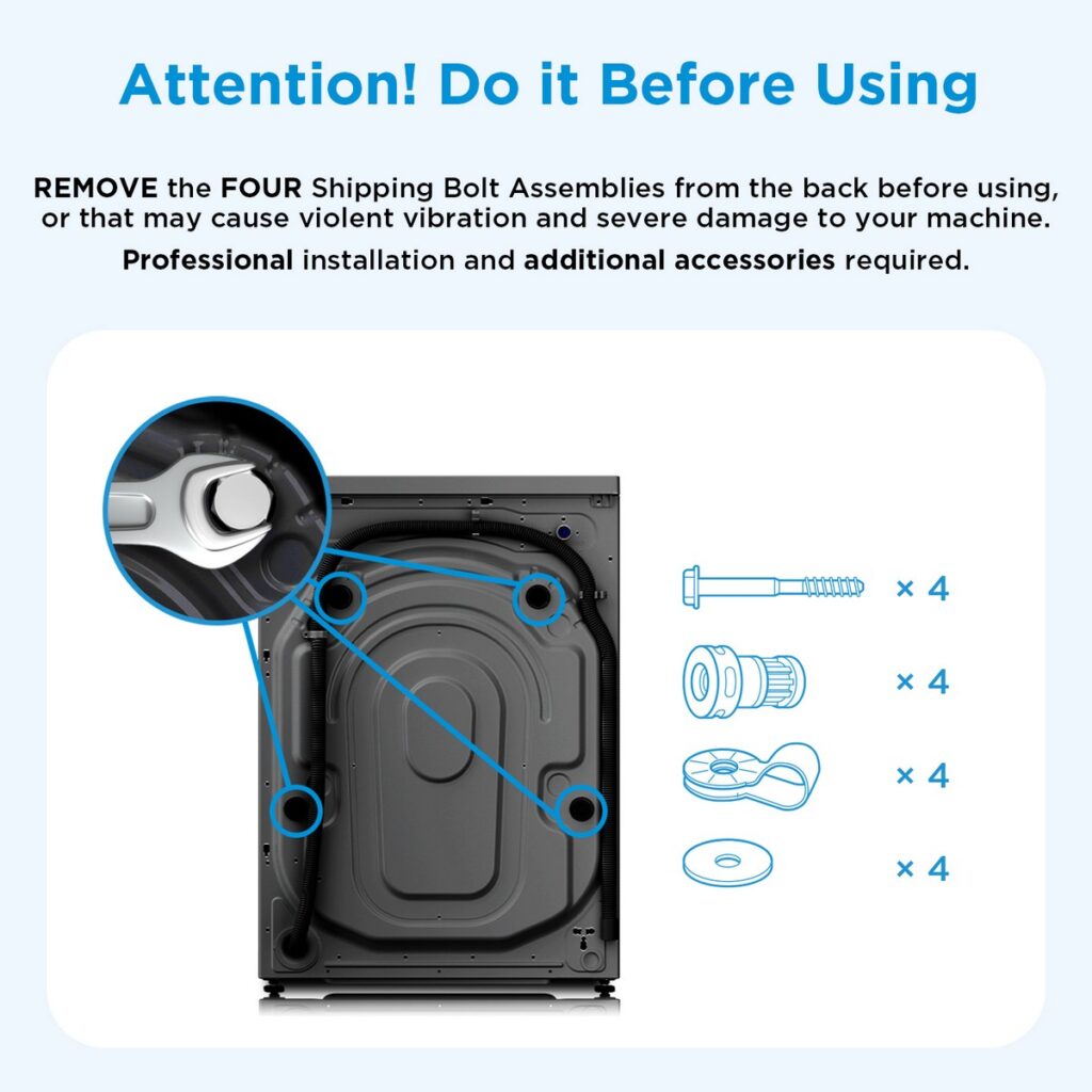 Midea Box Damaged 7kg Front Loading Washing Machine-Titanium - Fourways ...